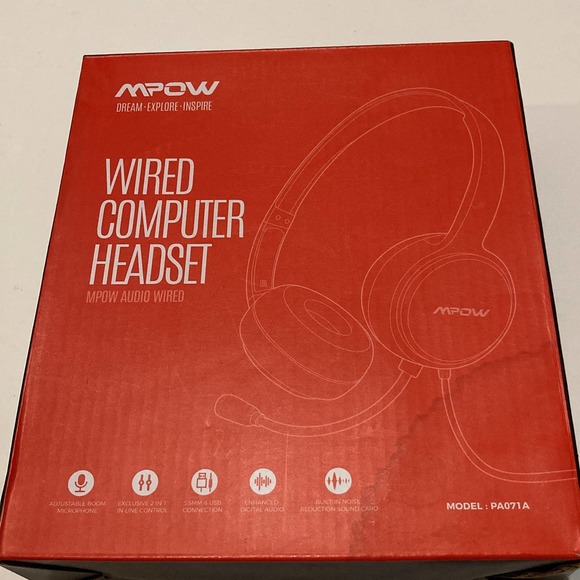 Empowered By You | Headphones | Mpow Pa7a Wired Usb Headset 35mm With ...